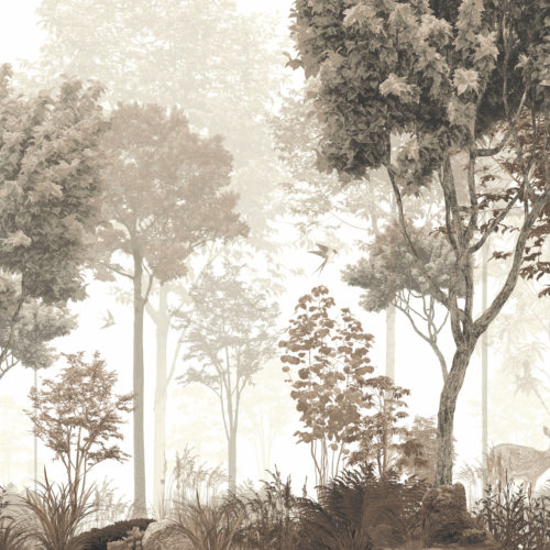 Getekend Bos | Fotobehang - Custom Fotowand